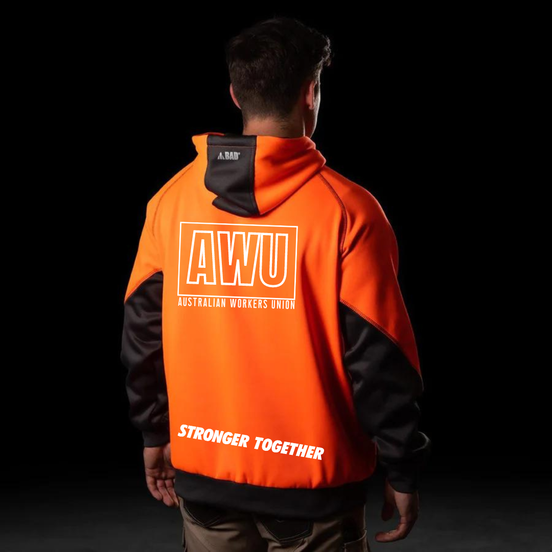 HI-VIS FLEECE HOODIE -MEN – AWU Victorian Branch